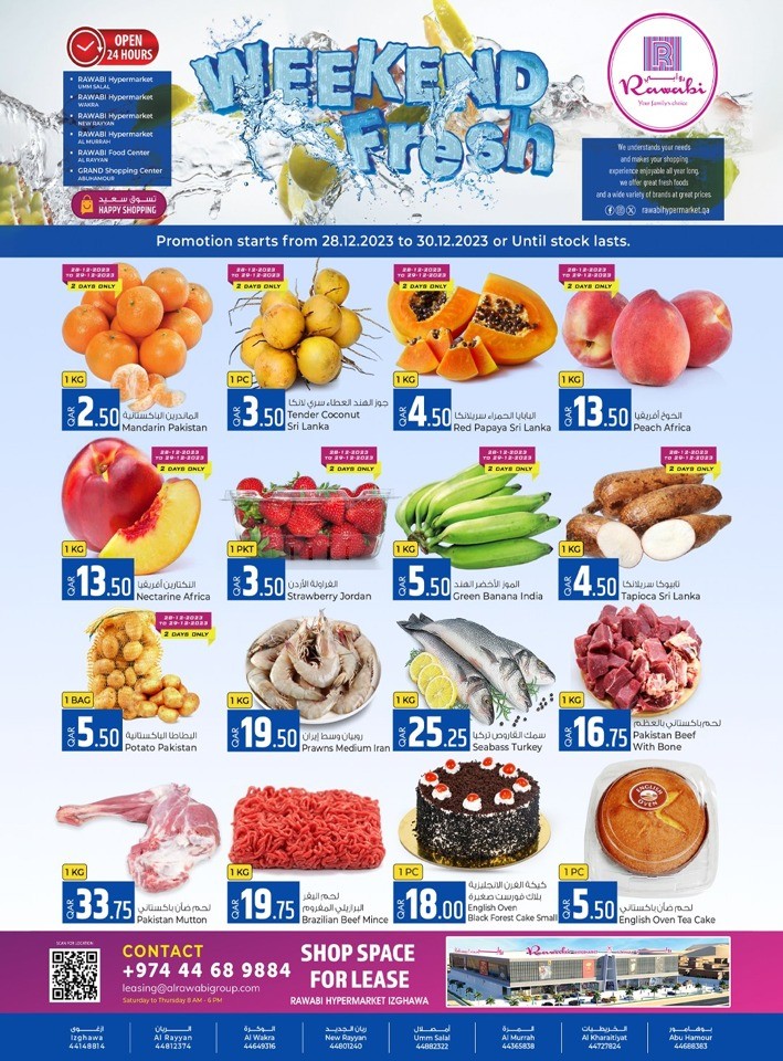 Rawabi Hypermarket Weekend Fresh Deal 28-30 December 2023