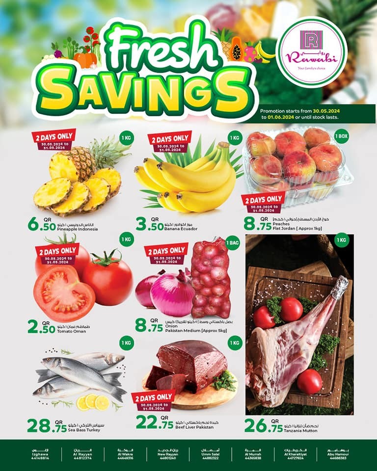Rawabi Hypermarket Qatar Weekend Fresh Savings Deal Flyer